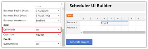 Html Javascript Scheduler Online Configurator Daypilot Code