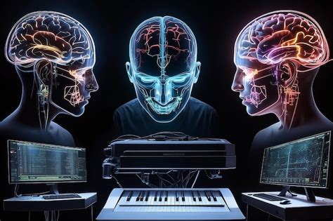 Braincomputer Interface Concert Premium Ai Generated Image