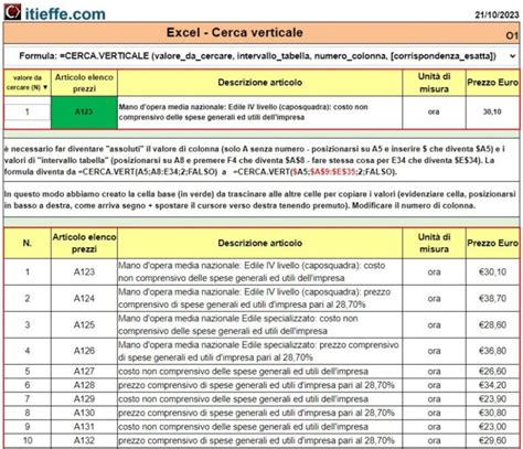 Excel Cerca Verticale
