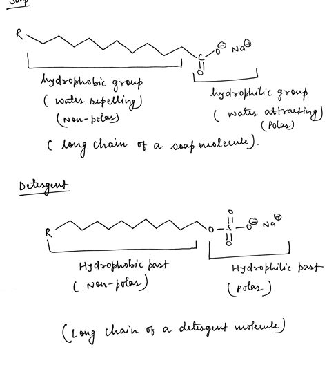 [solved] Draw The Chemical Structure Of A Soap And A Detergent Choose Only Course Hero