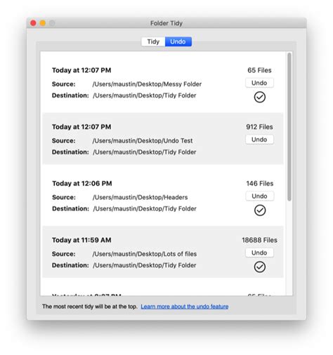 Folder Tidy Quickly Organize Folders