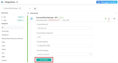 Connectwise Manage Api Integrations Setup Mspbotsai