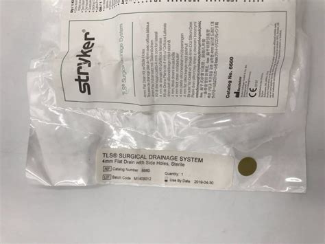 Stryker 6660 Tls Surgical Drainage System 4mm Flat Drain W Side Holesx Gb Tech Usa