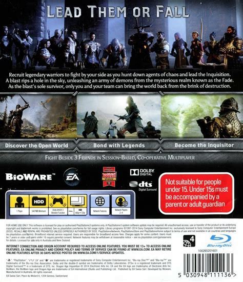 Dragon Age Inquisition The Descent Box Shot For Playstation 4 Gamefaqs