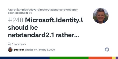 microsoft identity web should be netstandard2 1 rather than netcoreapp3