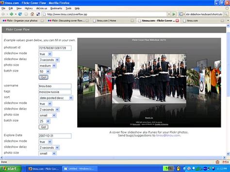 Geektonic Coverflow Style Flickr Slideshow