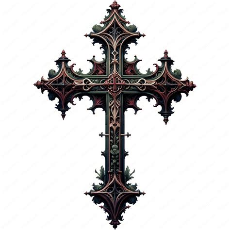Intricate Gothic Cross Clipart Medieval Art Designs Digital Download
