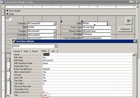 Locking Fields On A Form