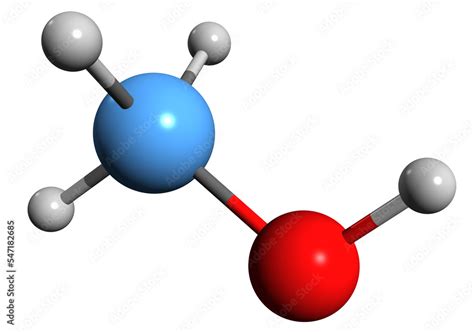 3d Image Of Methanol Skeletal Formula Molecular Chemical Structure Of