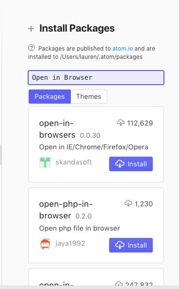 Atom Setup Instructions
