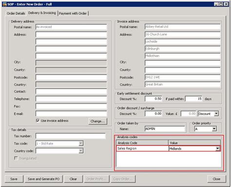 Using Analysis Codes In Sage 200 Erp For Sales Order Processing Sage