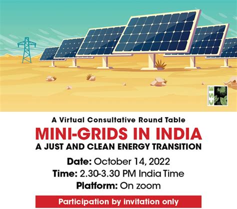 A Virtual Consultative Round Table Mini Grids In India