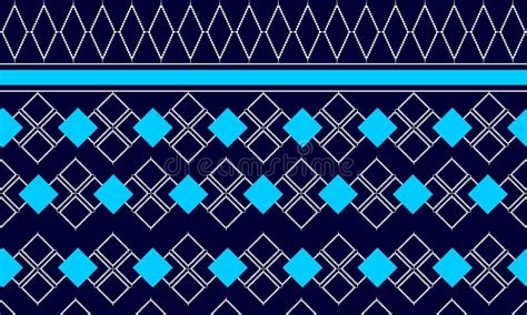 Blue Lines Fabric Pattern Cloth Set Vector Stock Vector Illustration