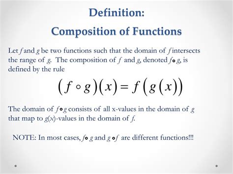 Ppt Combining Functions Algebraically Composite Functions And Decomposing Functions