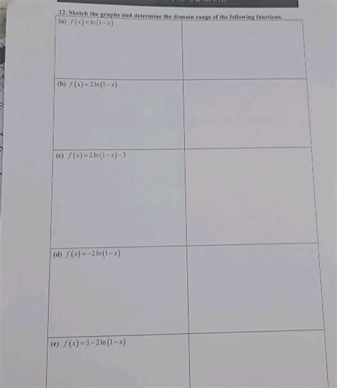 12 Sketch The Graphs And Determine The Domain Studyx
