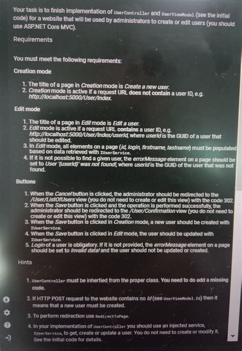 Solved Your Task Is To Finish Implementation Of