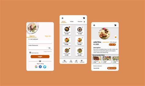 Food Delivery App Design Figma