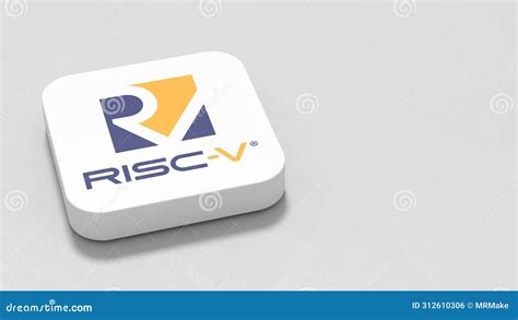 Risc V Or Risc 5 App Icon On Gray Background With Copy Space Editorial Photo Illustration Of