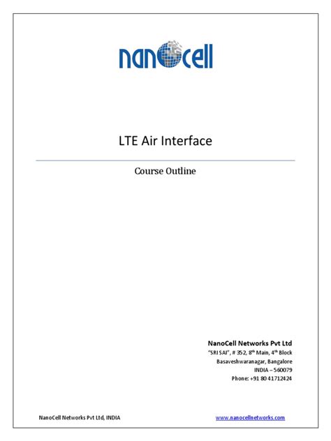 Lte Air Interface Pdf Lte Telecommunication Orthogonal Frequency Division Multiplexing