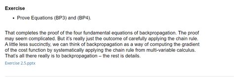 Solved Summary The Equations Of Backpropagation