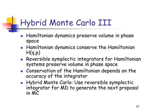 Ppt An Improved Hybrid Monte Carlo Method For Conformational Sampling Of Proteins Powerpoint