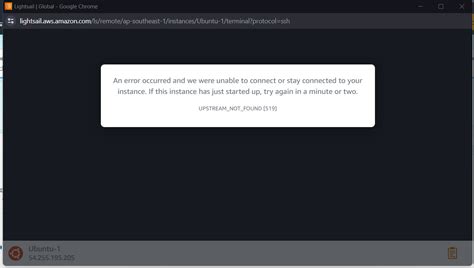 Lightsail Aws Cant Access Ssh On Browser Aws Repost