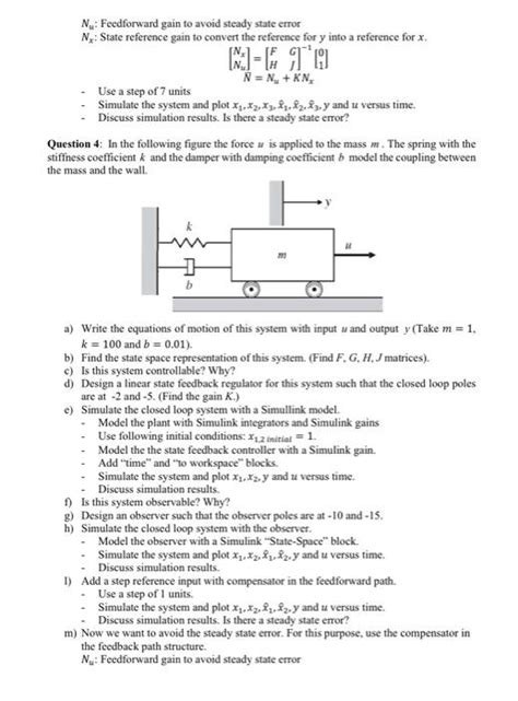 Nμ Feedforward Gain To Avoid Steady State Error Nx