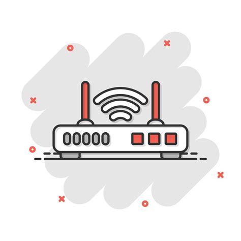 Wifi Router Icon In Flat Style Broadband Vector Illustration On White