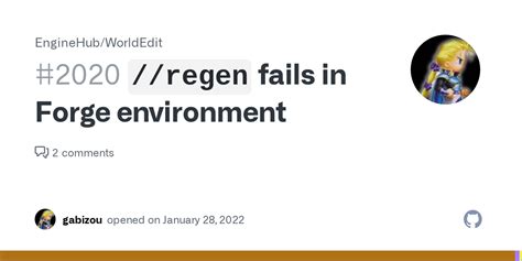 ` regen` fails in forge environment · issue 2020 · enginehub worldedit · github