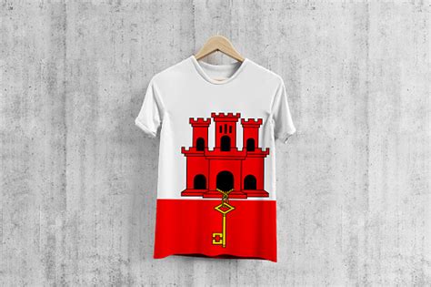 행 거에 지브롤터 국기 티셔츠 의류 생산을 위한 팀 유니폼 디자인 아이디어 내셔널 웨어 T 셔츠에 대한 스톡 사진 및 기타 이미지 Istock