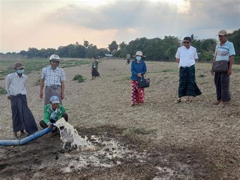 ပန်း တောင်းမြို့နယ်တွင် မိုး နေကြာမျိုး စေ့ထုတ်ဧကများ စိုက်ပျိုးနိုင် ရေးအတွက် ကွင်းဆင်းကြည့်ရှု