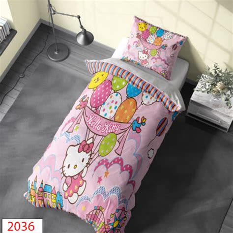 روتختی طرح هلو کیتی بادکنک کد 2036 فرش چاپی باران