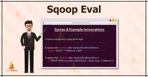 Apache Sqoop Eval Arguments And Examples Techvidvan