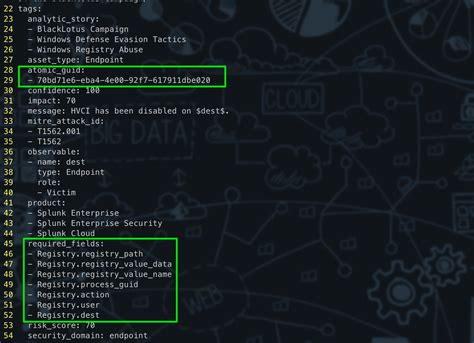 Include `tagsatomicguid` And `tagsrequiredfields` Into Escu · Issue 2904 · Splunksecurity
