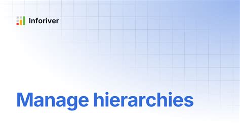 Manage Hierarchies Inforiver