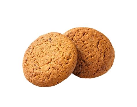 Premium Photo Sweet Brown Cookie Isolated On White