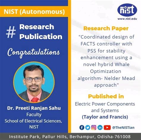 Nist University On Linkedin Nist Faculty Research Publication Paper Article Faculty