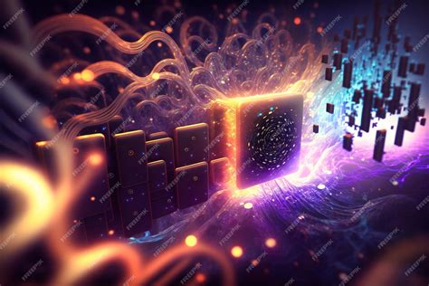 premium photo abstract representation of quantum computing processes featuring interconnected