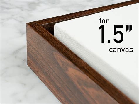 Brown Walnut Wood Floater Frame For Canvas Or Mixed Media Etsy