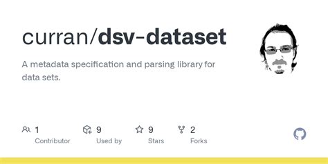 github curran dsv dataset a metadata specification and parsing