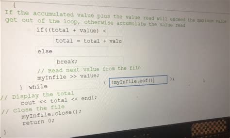 Solved Using An Eof Controlled Loop Remain Accumulating The