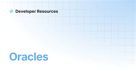 Oracles Developer Resources