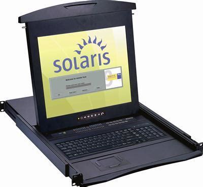 NS117 S801e Cyberview 1U 17 Solaris Rackmount Monitor Keyboard Drawer With 8 Port USB KVM