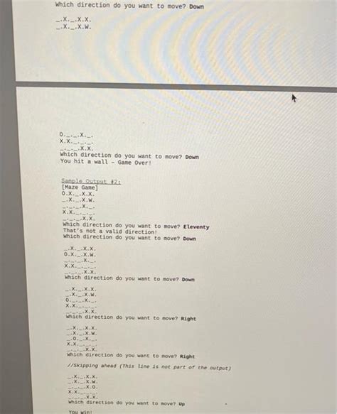 Solved Assignment 5b Maze Game 2d Arrays Can Be Used To