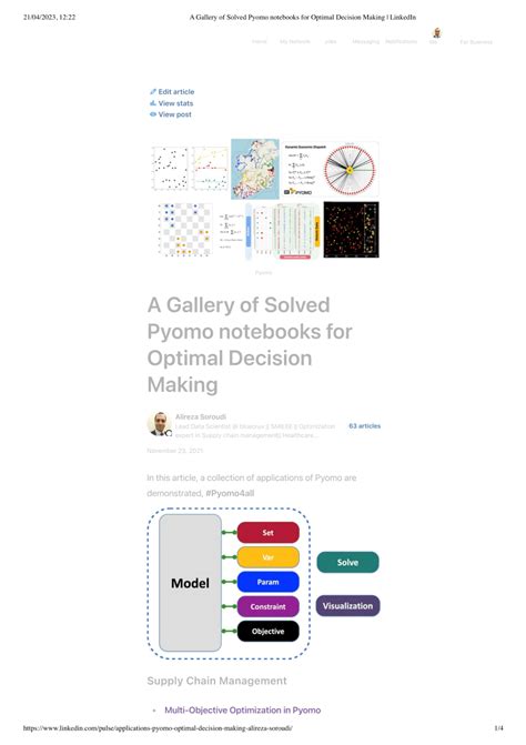 Pdf Gallery Of Solved Pyomo Notebooks