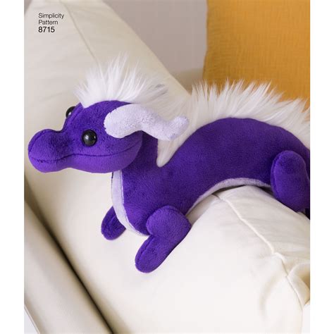 Simplicity 8715 Stuffed Dragons Sewing Pattern My Sewing Box