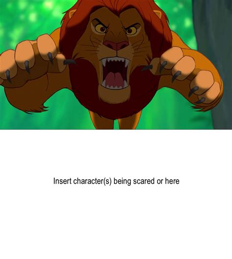 Simba Scaring Blank Meme By Darkmoonanimation On Deviantart
