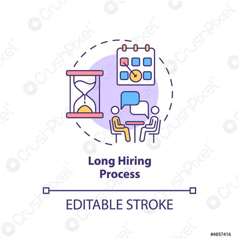 Long Hiring Process Concept Icon Stock Vector 4857416 Crushpixel