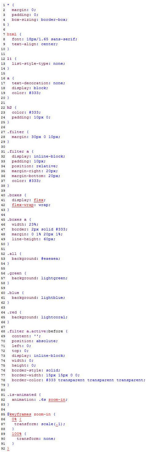 Membuat Tampilan Filtering Dengan Css Dan Jquery