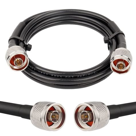 6 Ft N Male To N Male Cable 50 Ohm MOOKEERF Pure Copper Low Loss Coaxial Extension Cables For